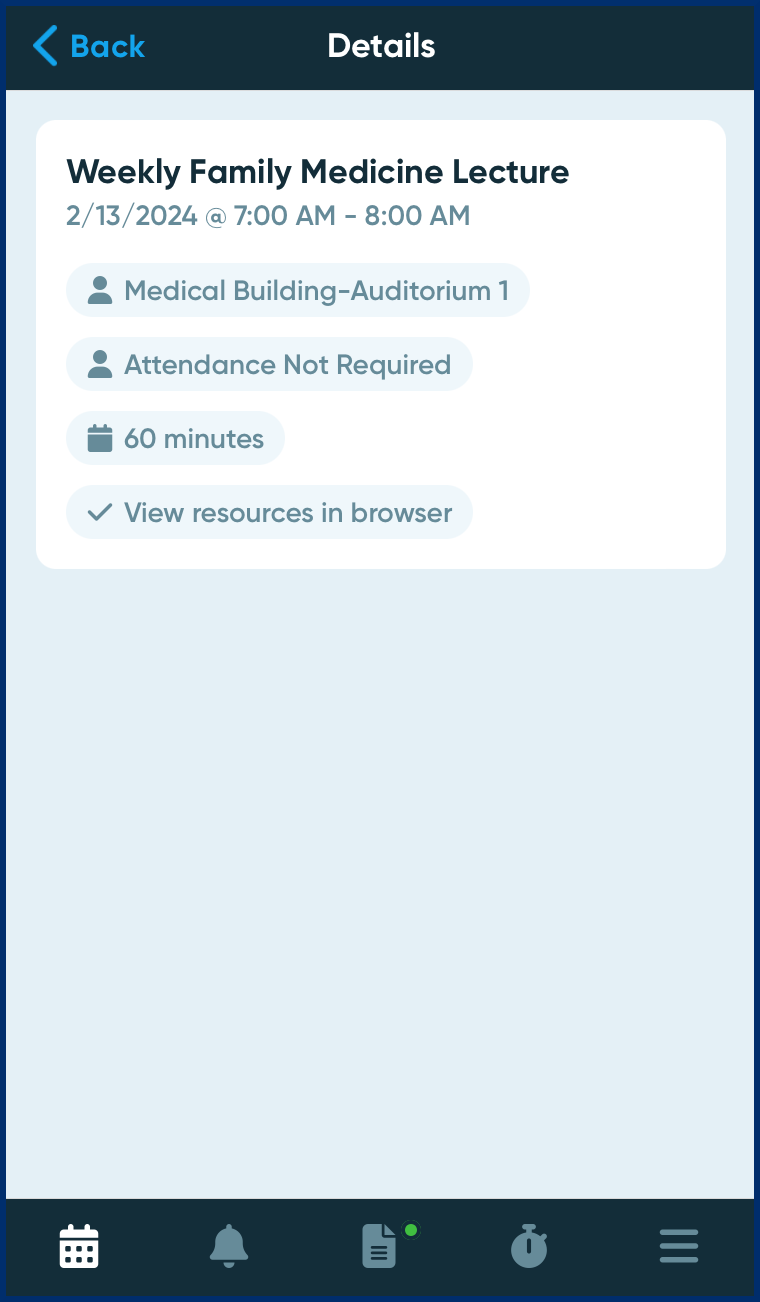 Elentra Mobile App: Notices & Calendar